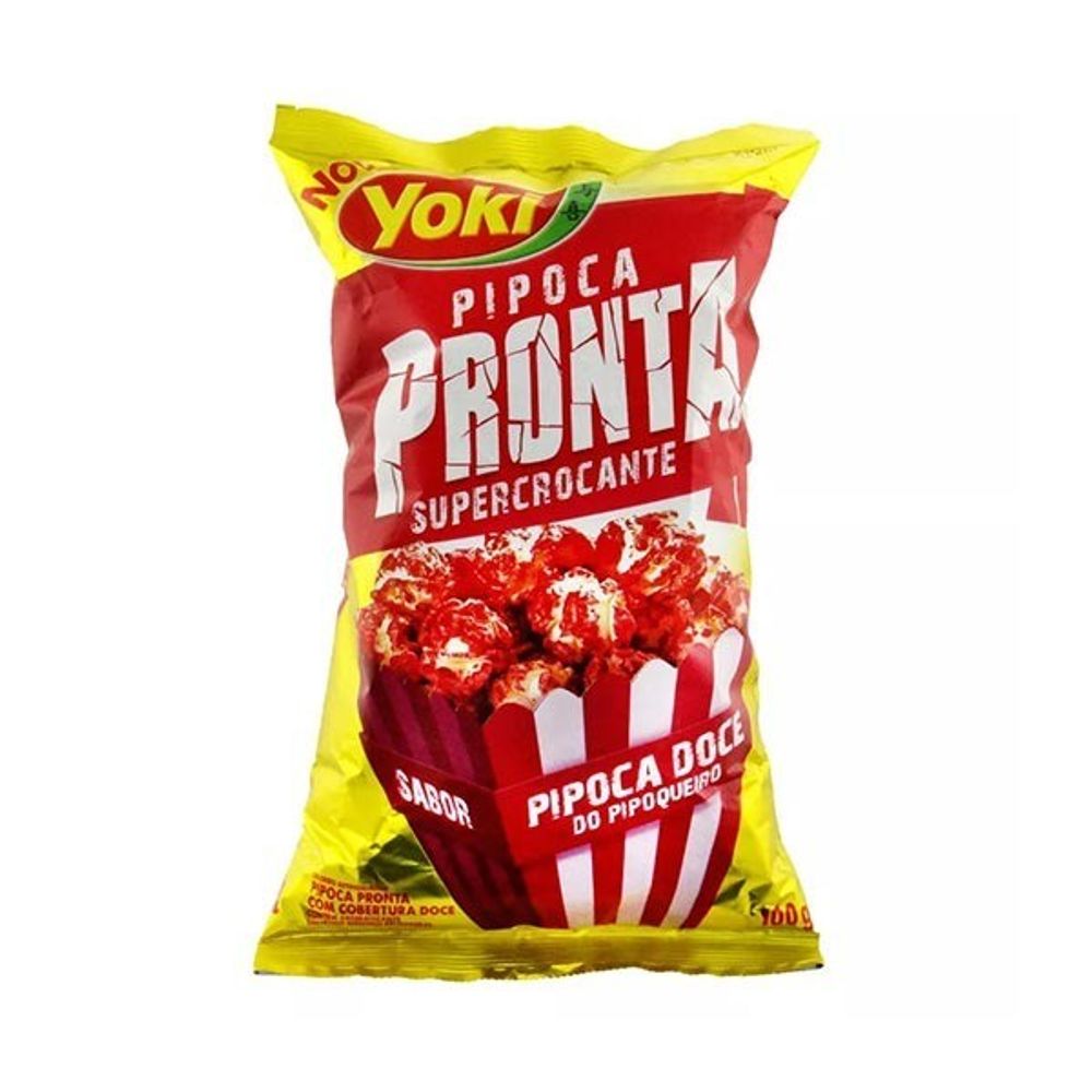 Pipoca Pronta YOKI Doce Pacote 100g - patiogourmet