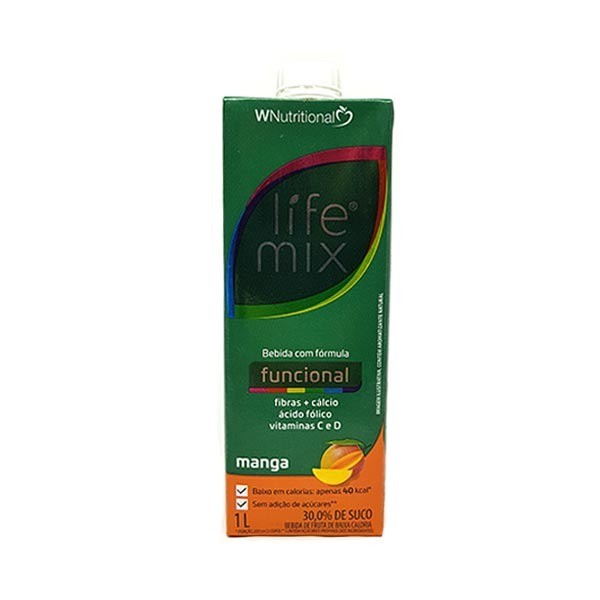 Suco Funcional Sabor Manga LIFE MIX Caixa com Tampa 1l - patiogourmet