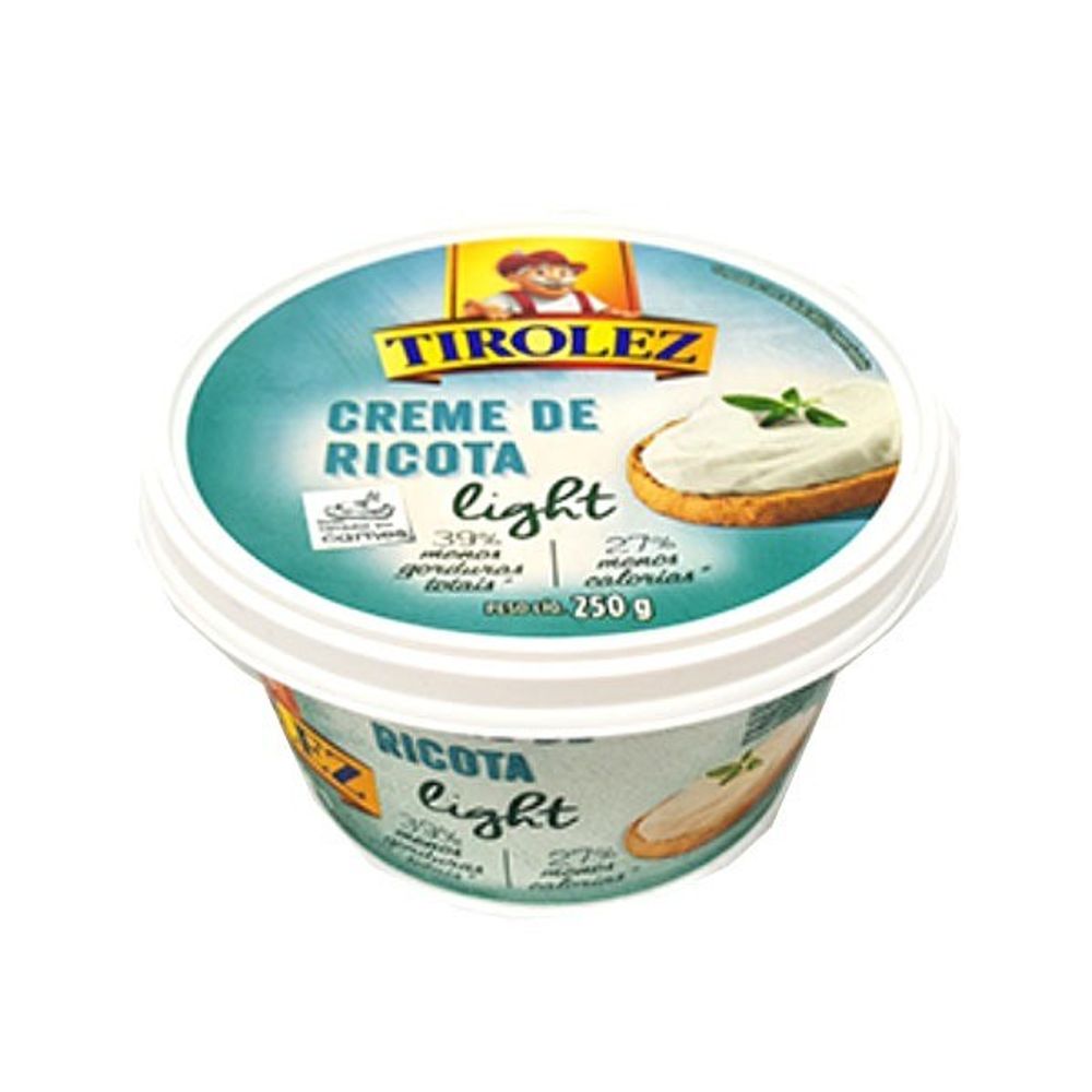 Creme Ricota TIROLEZ Light 250g - patiogourmet