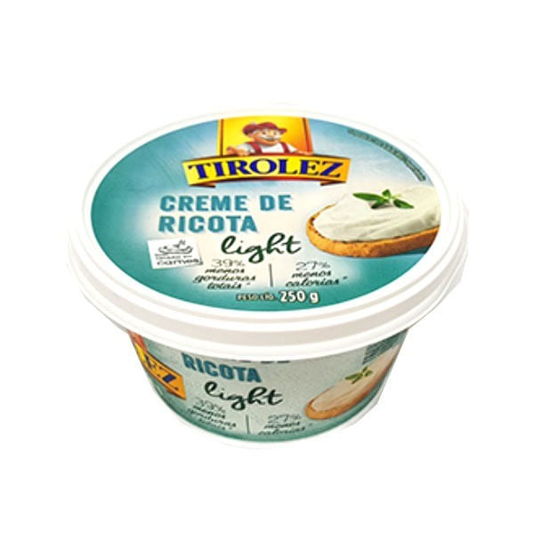 Creme Ricota TIROLEZ Light 250g - patiogourmet
