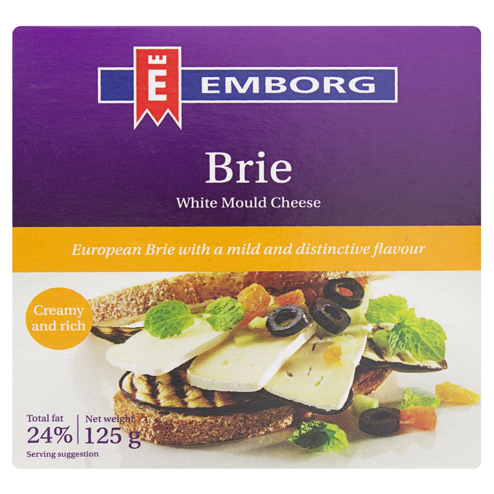 Queijo tipo Brie EMBORG Light Caixa 125g - patiogourmet
