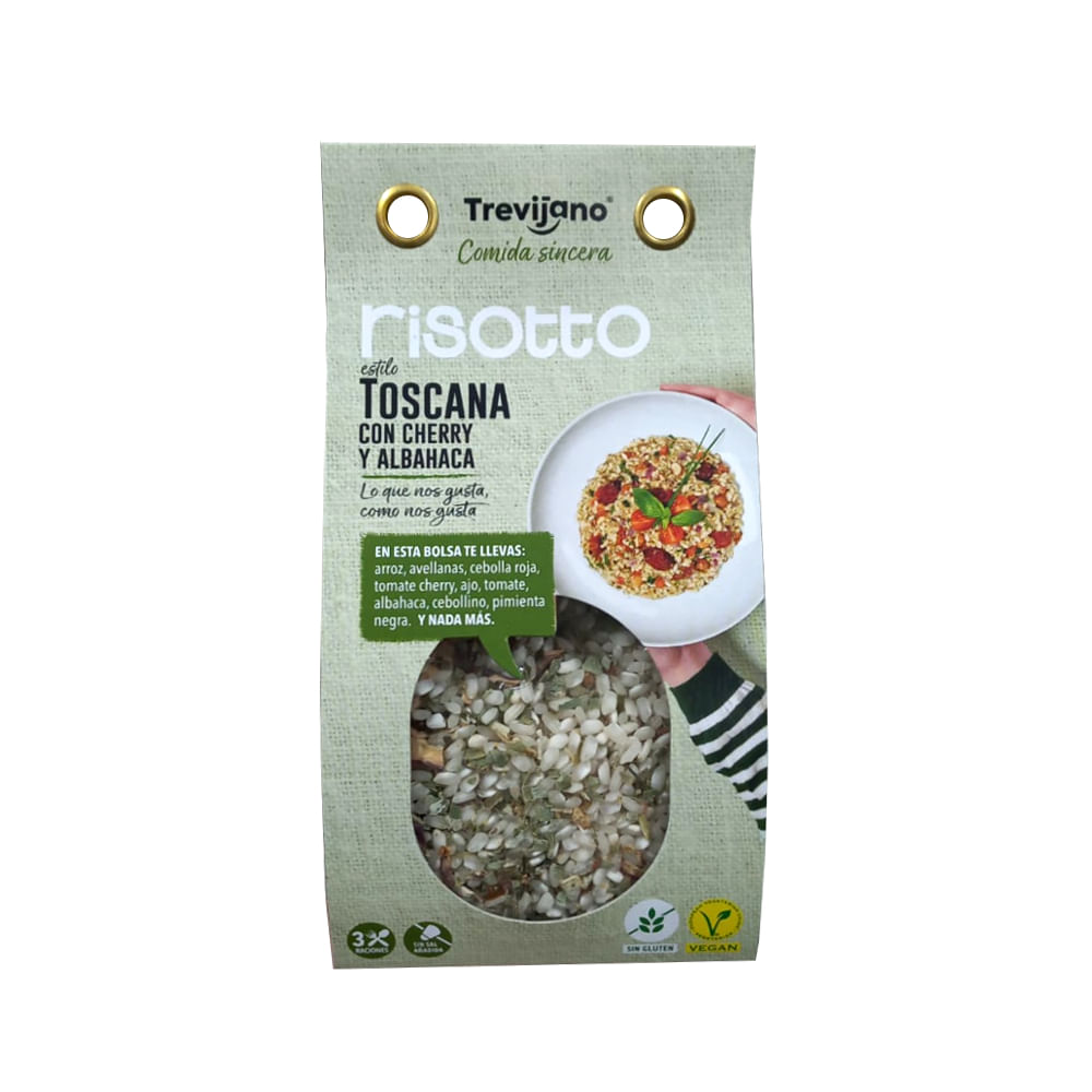 Risotto TREVIJANO Toscana Vegetais Desidratados Pacote 280g - patiogourmet