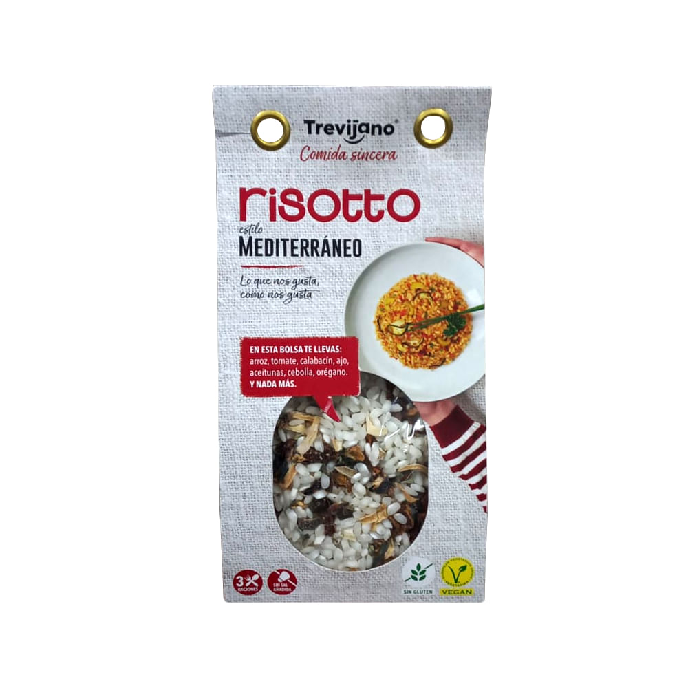 Risotto TREVIJANO Mediterraneo com Vegetais Desidratados Pacote 280g ...