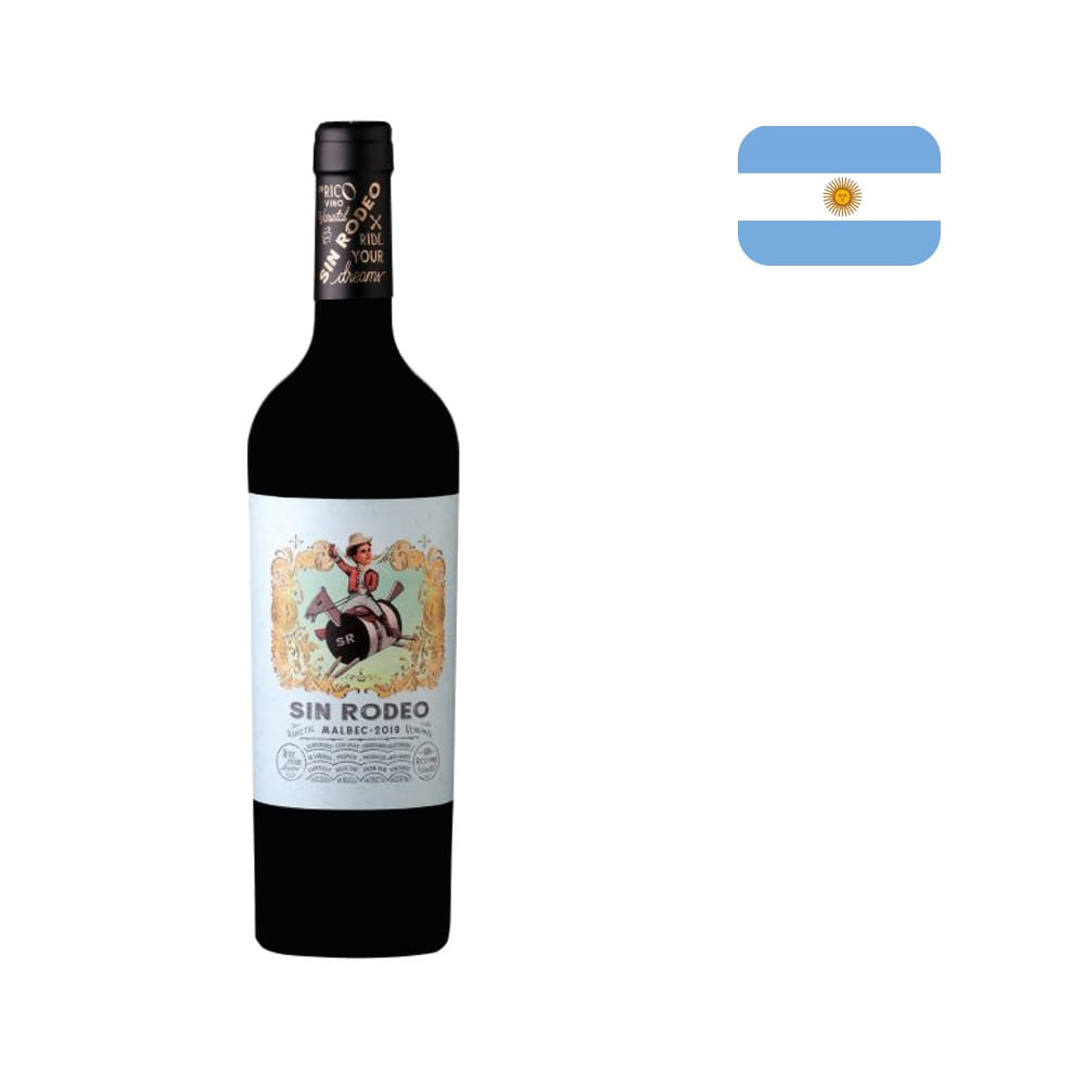 Vinho Tinto Argentino SIN RODEO Malbec garrafa 750ml - patiogourmet