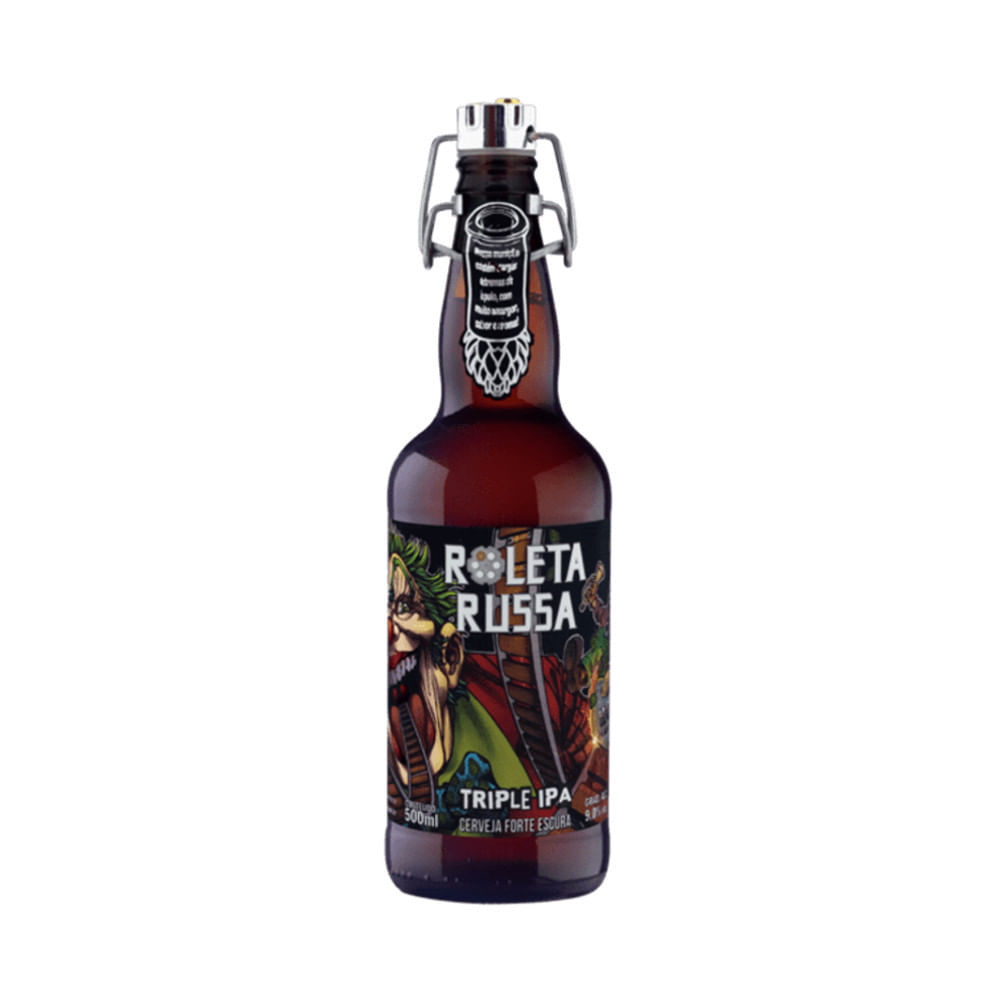 Cerveja IPA ROLETA RUSSA Forte Escura Triple Garrafa 500ml - patiogourmet