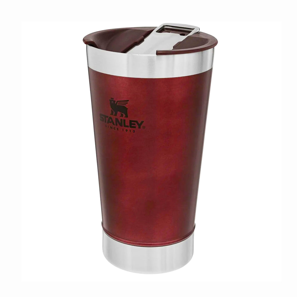 Copo Térmico de Cerveja com Tampa STANLEY Vermelho 473ml - patiogourmet