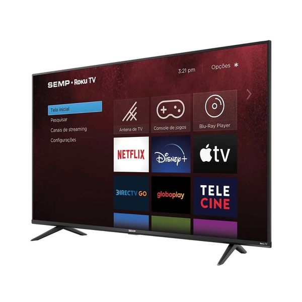 Smart TV Semp Roku Led 50 Rk8500 4k UHD HDR Wifi Dual Band, 4 Hdmi, 1 ...