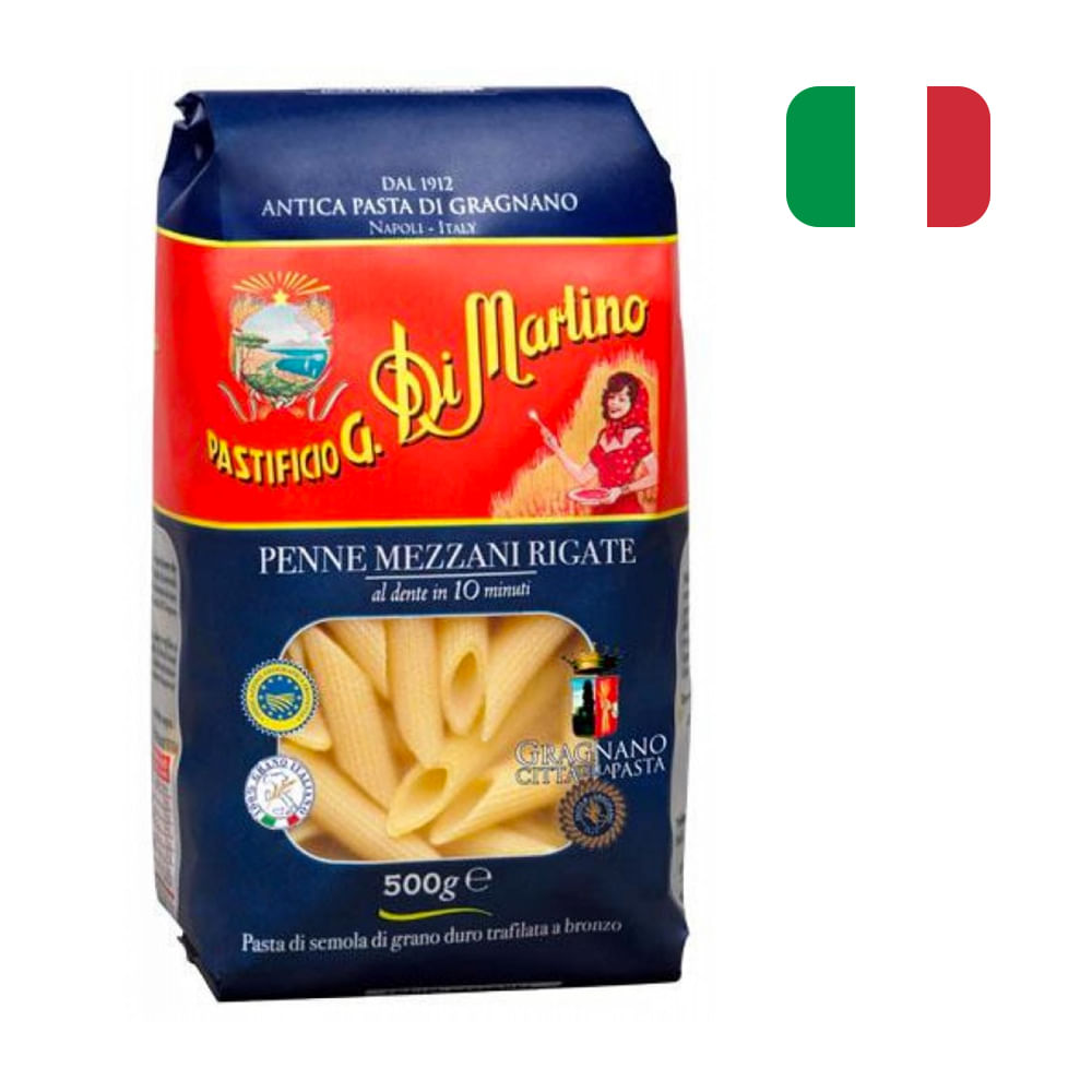 Massa de Sêmola Grano Duro DI MATINO Penne Mezzani Rigate Pacote 500g ...