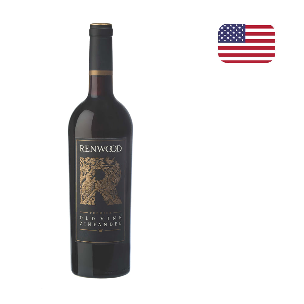 Vinho Tinto Americano RENWOOD Premier Old Vine Zlnfandel Garrafa 750ml ...