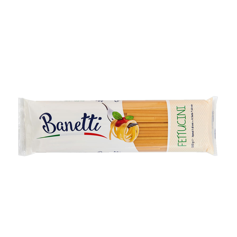 Macarrão BANETTI Fettuccine Pacote 500g - mercantilnovaera