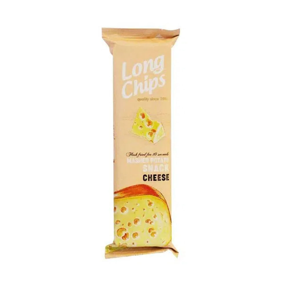 Snack de Batata Sabor Queijo e Cebola Long Chips Embalagem 75g ...