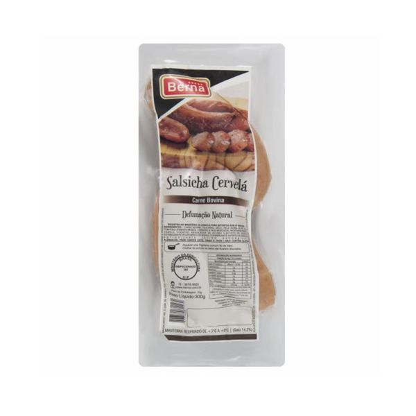 Salsicha Cervelá Berna Embalagem 300g - patiogourmet