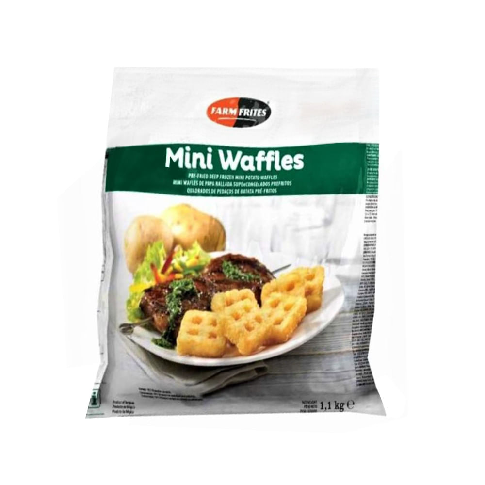 Batata Mini Waffles Farm Frites Congelada Pacote 1,1kg - patiogourmet