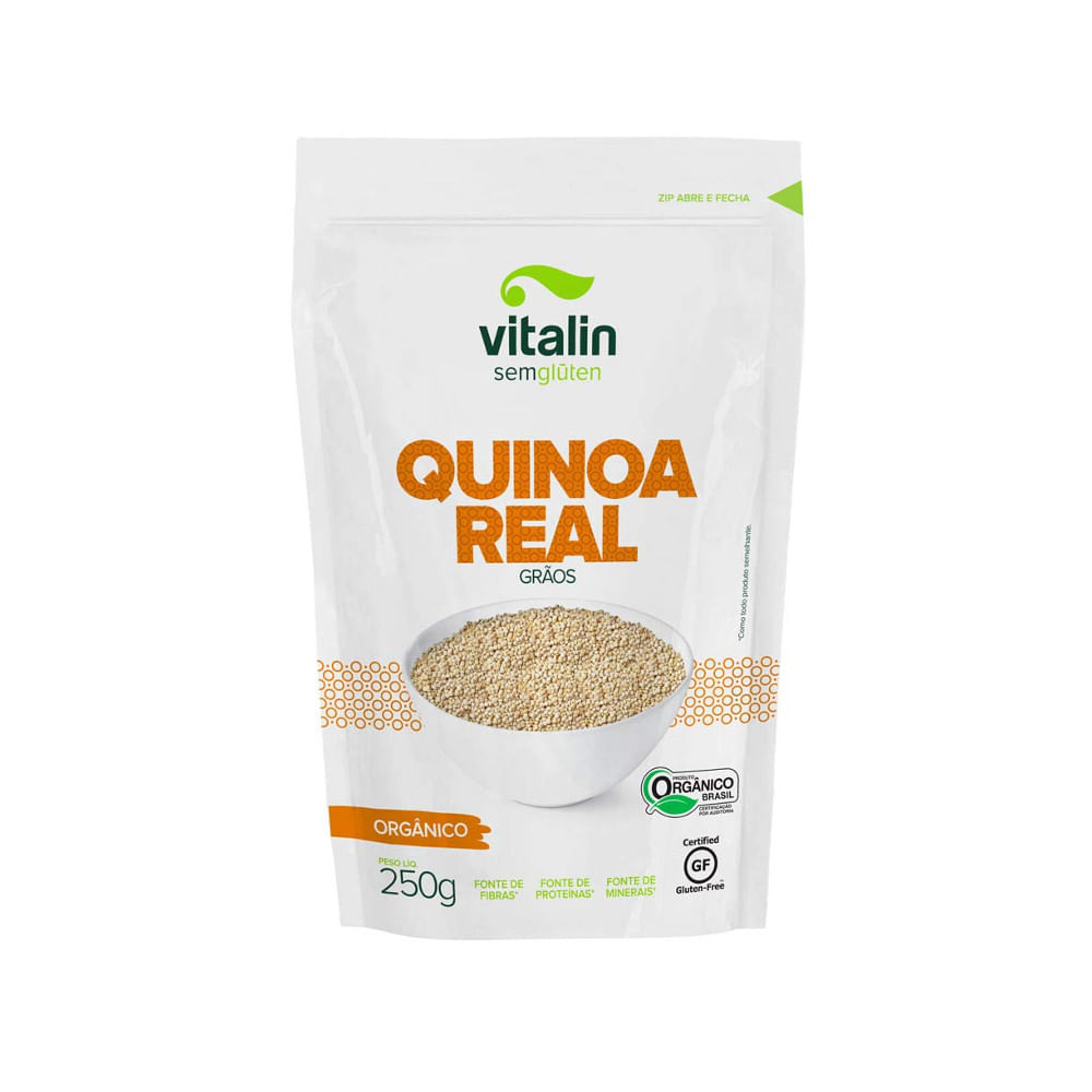 Quinoa Real Sem Glúten VITALIN em Flocos Embalagem 120g - patiogourmet