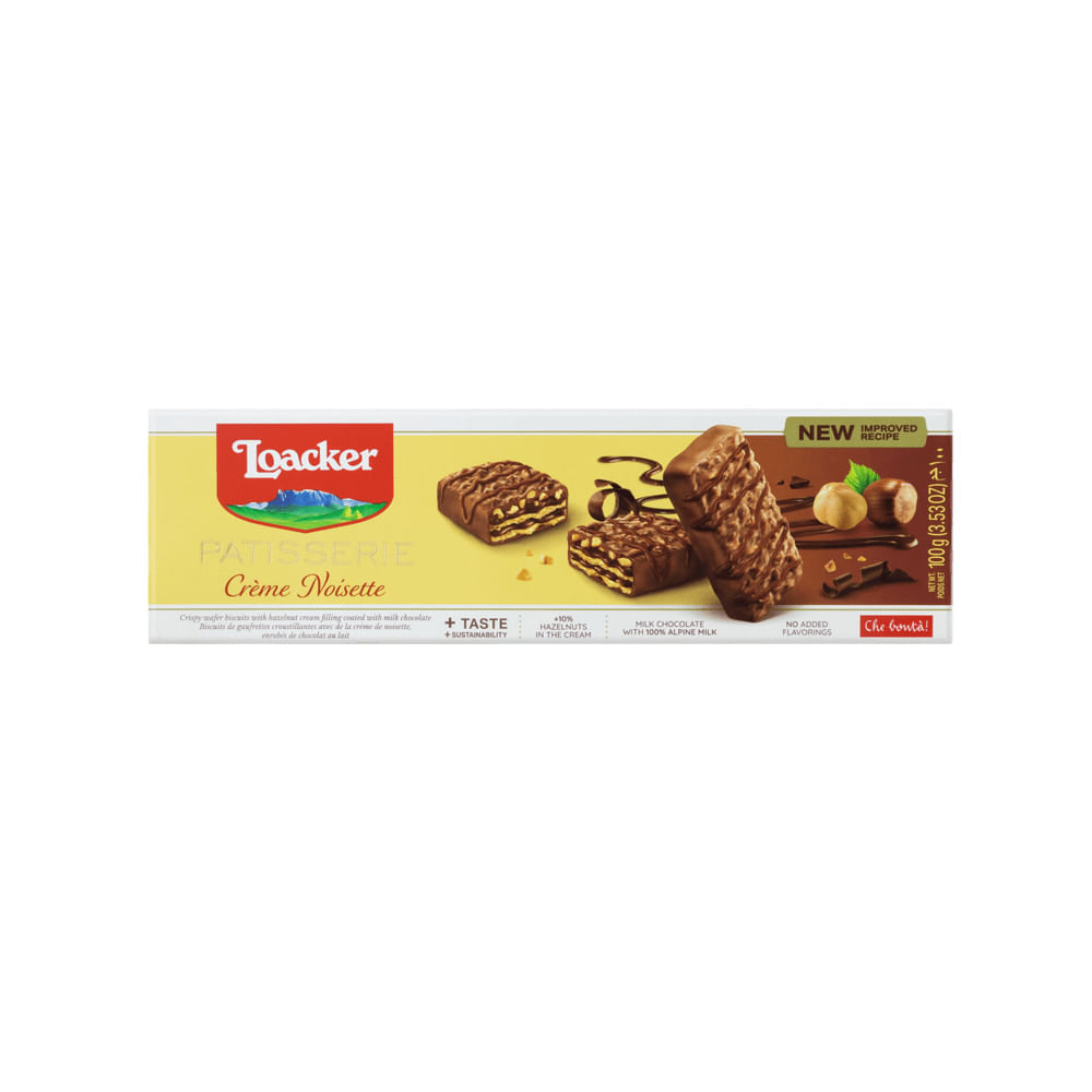 Biscoito Italiano Loacker Patisserie Crème Noisette Embalagem 100g ...