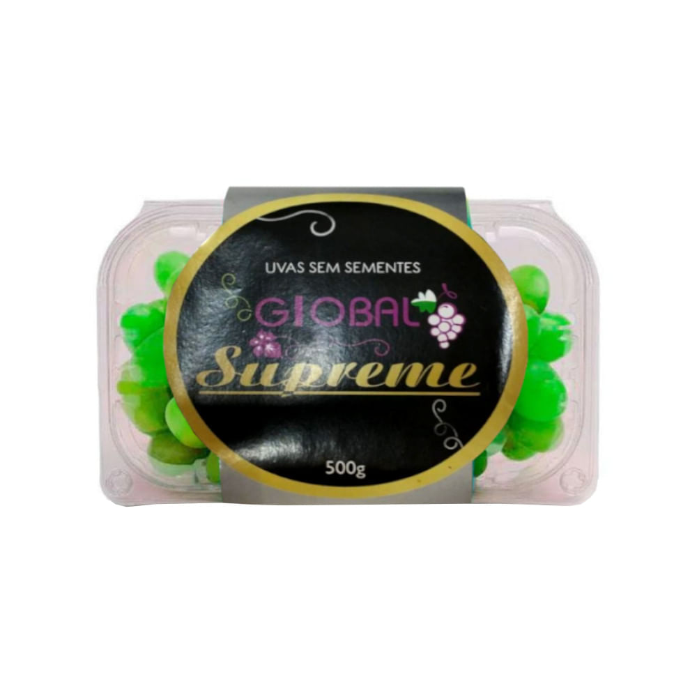 Uvas Thompson GLOBAL SUPREME Sem Sementes bandeja 500g - patiogourmet