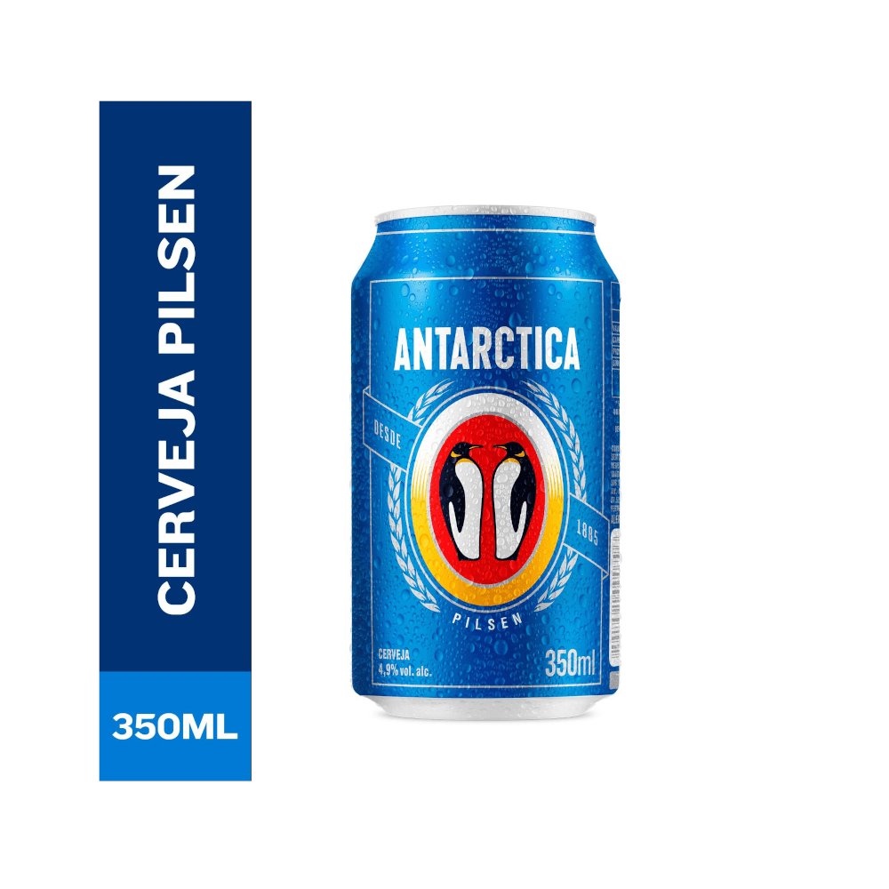 Cerveja Antarctica Pilsen Lata 350ml - mercantilnovaera