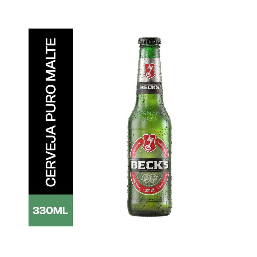 Cerveja German Lager Puro Malte BECK'S Long Neck 330ml - mercantilnovaera